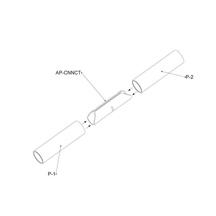 Union Connector – Pipe Extension for 1mm Thick Tubing | Flexpipe