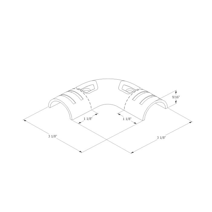 H-90 Black Round Joint Steel - Flexpipe - Ergonomic Cart Handles