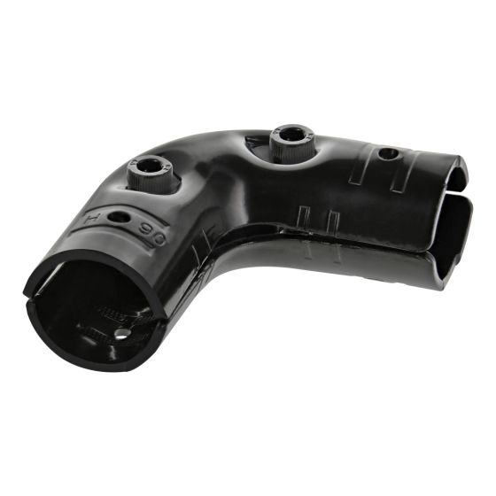 Black Round Joint Set, Steel Connector for 28 mm Pipes - Flexpipe