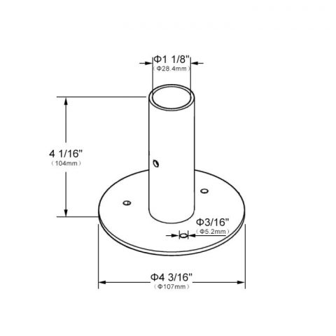 Buy Stanchion Mount Steel - Superb stability - Flexpipe