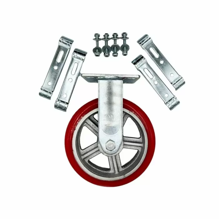 8 Inch Fix Plate-Mount Caster Kit, Heavy-duty - Flexpipe